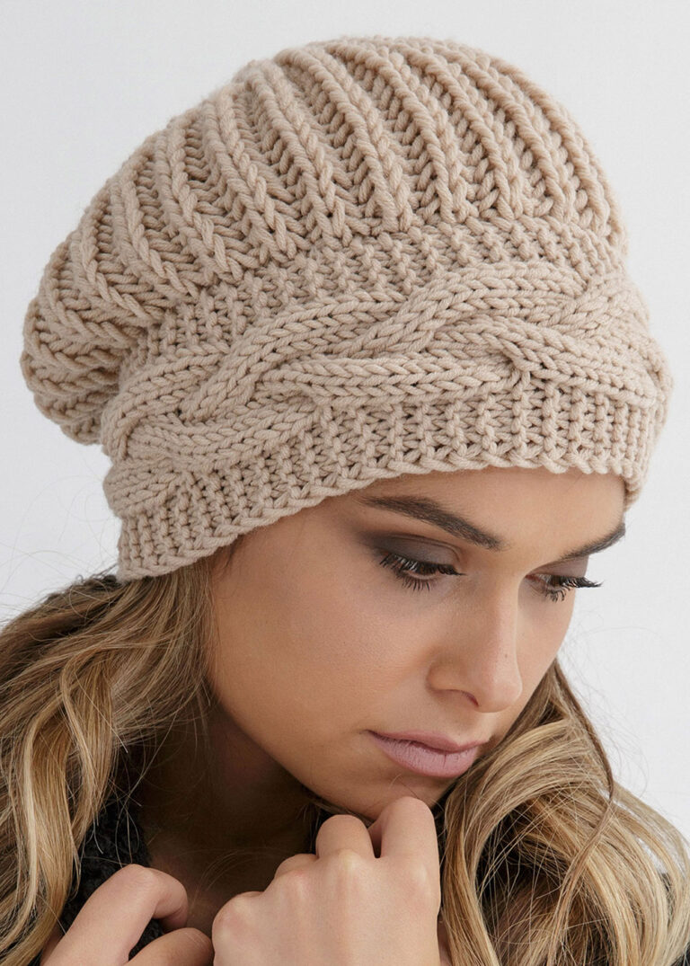 A unique cable beanie knit pattern – Through the Stitch