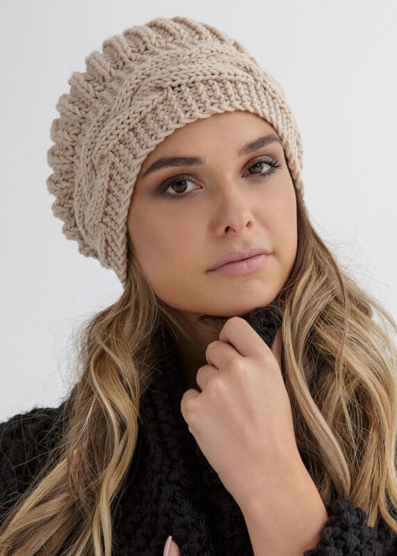 A unique cable beanie knit pattern – Through the Stitch
