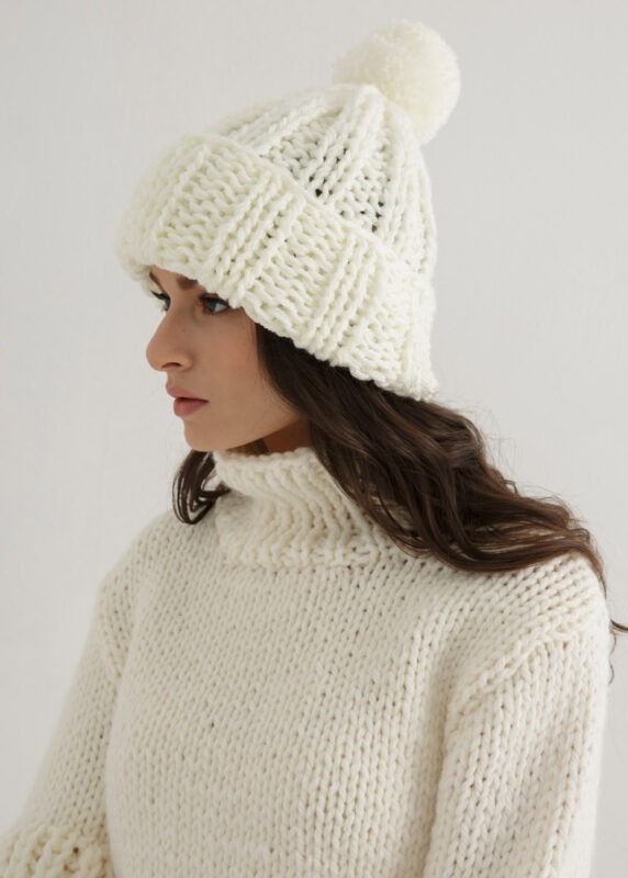 An easy ribbed beanie knit pattern – Through the Stitch