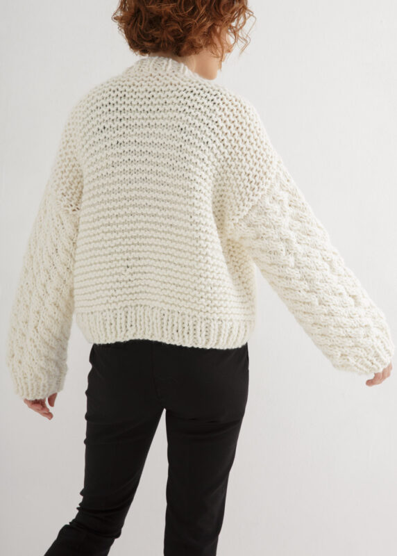 Cropped Cardigan Knitting Pattern easy – Through the Stitch