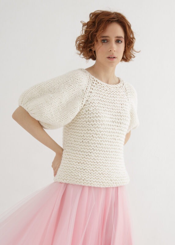 An easy Top Down Sweater Knitting Pattern – Through the Stitch