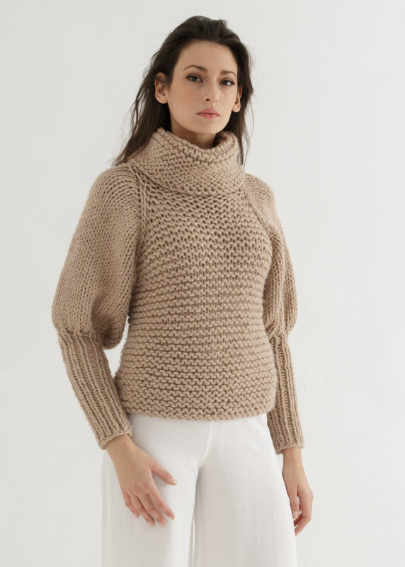 An easy Top Down Sweater Knitting Pattern – Through the Stitch