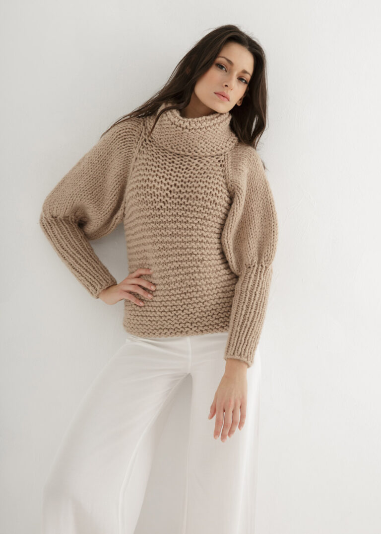 An easy Top Down Sweater Knitting Pattern – Through the Stitch