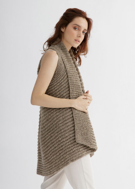 A very unique Vest Knitting Pattern – Through the Stitch