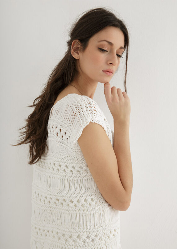 An easy lace top knitted pattern – Through the Stitch