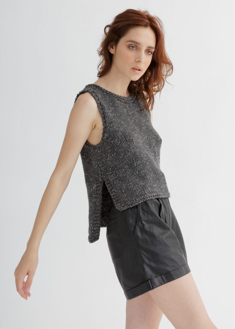 Vest Knitting Pattern simple and easy – Through the Stitch
