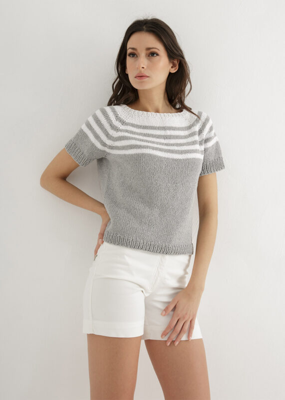 A unique top-down striped knit pattern – Through the Stitch