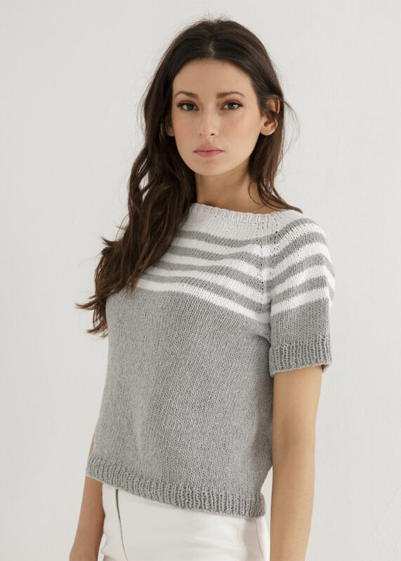 A unique top-down striped knit pattern – Through the Stitch