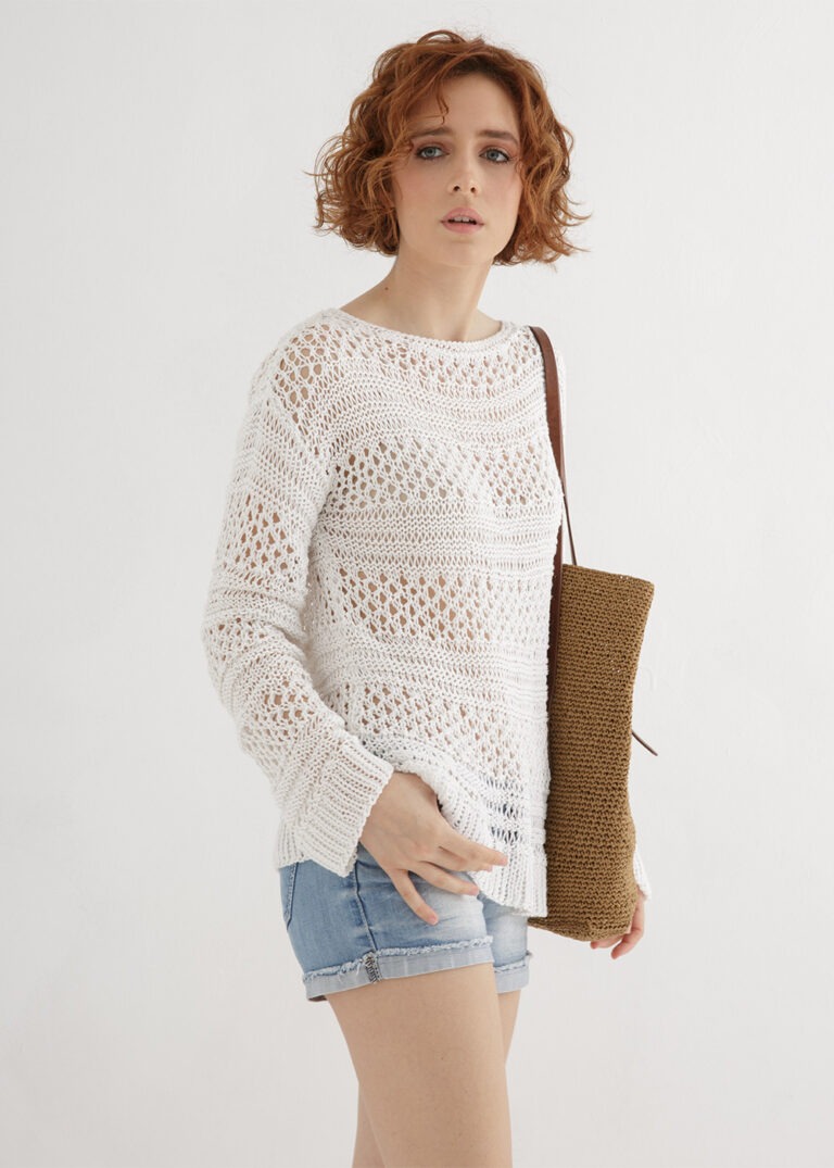 A unique lace sweater knit pattern – Through the Stitch