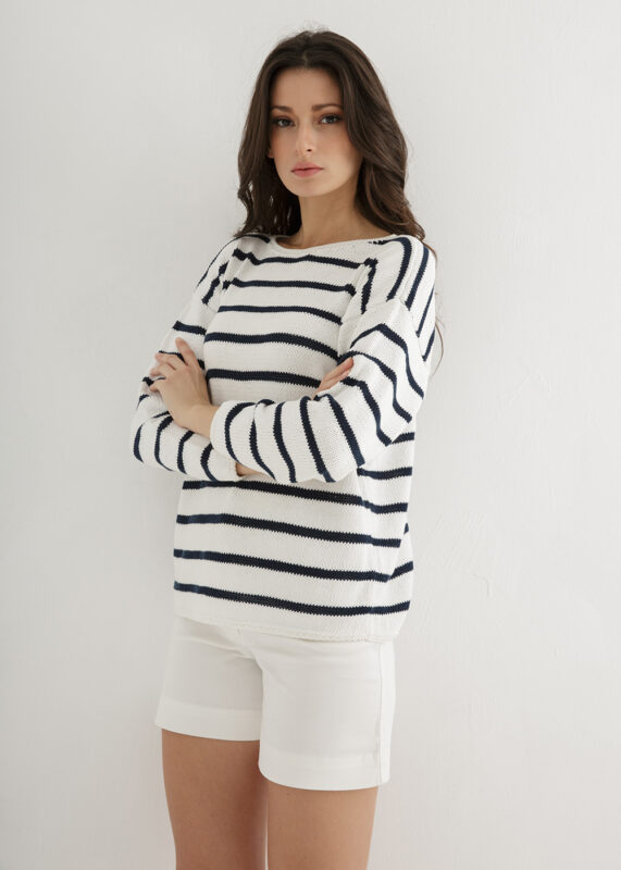 A Striped Sweater Knitted Pattern – Through the Stitch