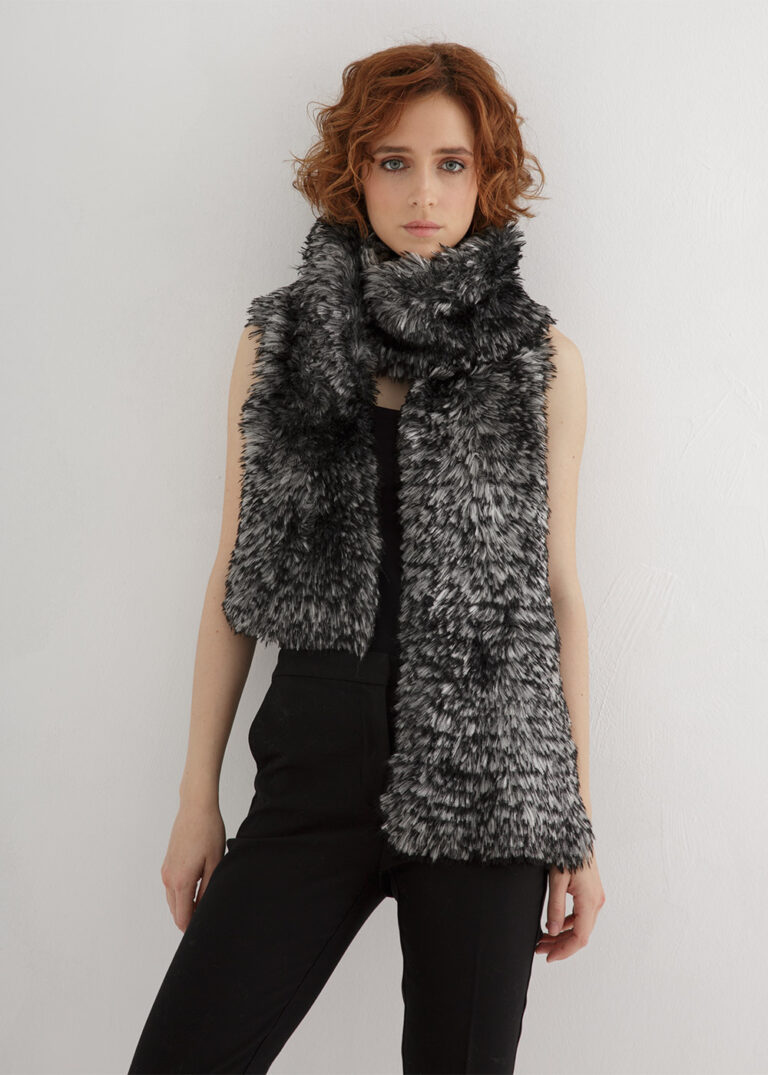 An amazing Faux Fur Scarf Knitting Pattern – Through the Stitch