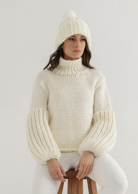 Knitting Pattern Bundle of a sweater and a beanie – Through the Stitch