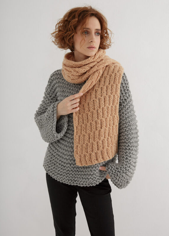 Knitting pattern Bundle of a sweater and a scarf – Through the Stitch