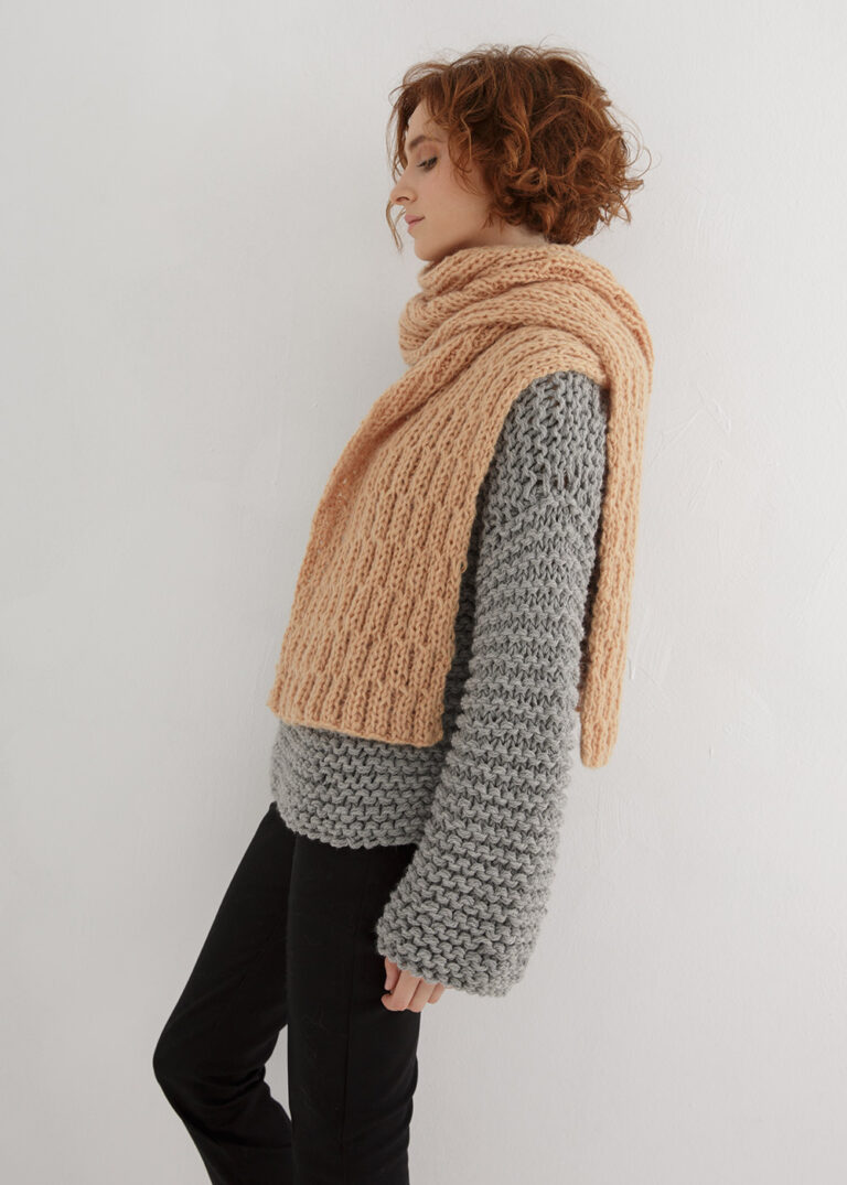 Knitting pattern Bundle of a sweater and a scarf – Through the Stitch