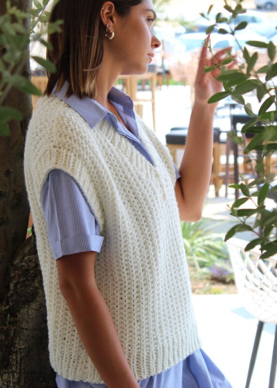 Vest Knit Pattern easy and amazing – Through the Stitch